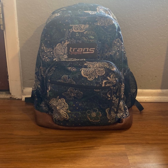 Jansport | Other | Blue Floral Trans By Jansport Backpack | Poshmark